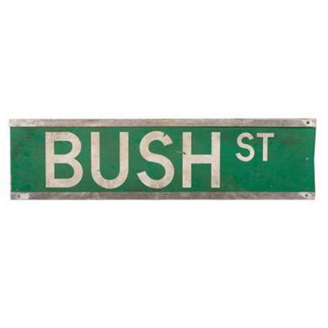 7300001 American Signage Bush St 225X760 – Stockyard Prop and Backdrop Hire