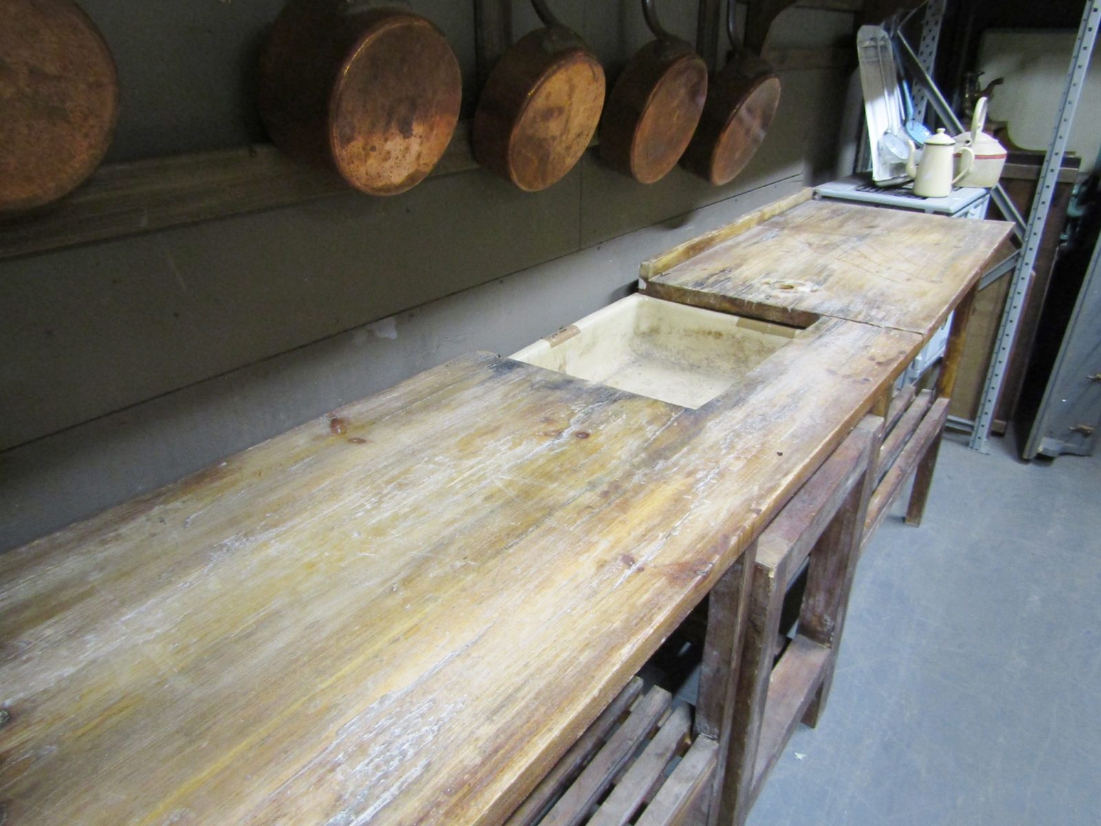 0060076 Wooden Kitchen Unit With Sink in 3 Sections ( H 92 cm x 239 x ...