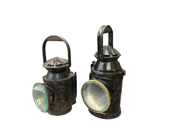 0145054 Victorian Handheld Lamps ( H 39 cm x 15 x 23 ) And ( H 21 cm x ...